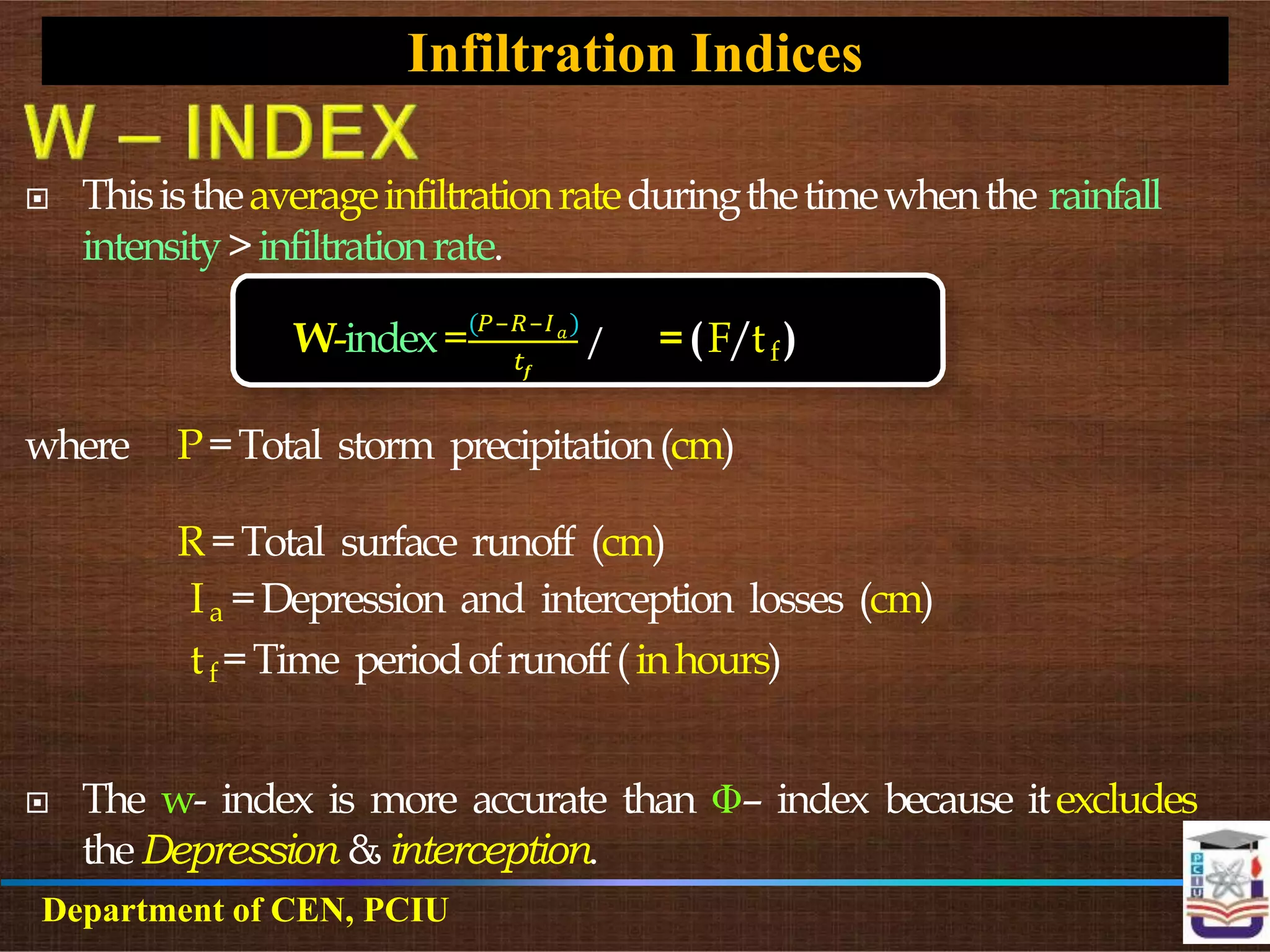 L6 infiltrationr rate calculation | PPTX