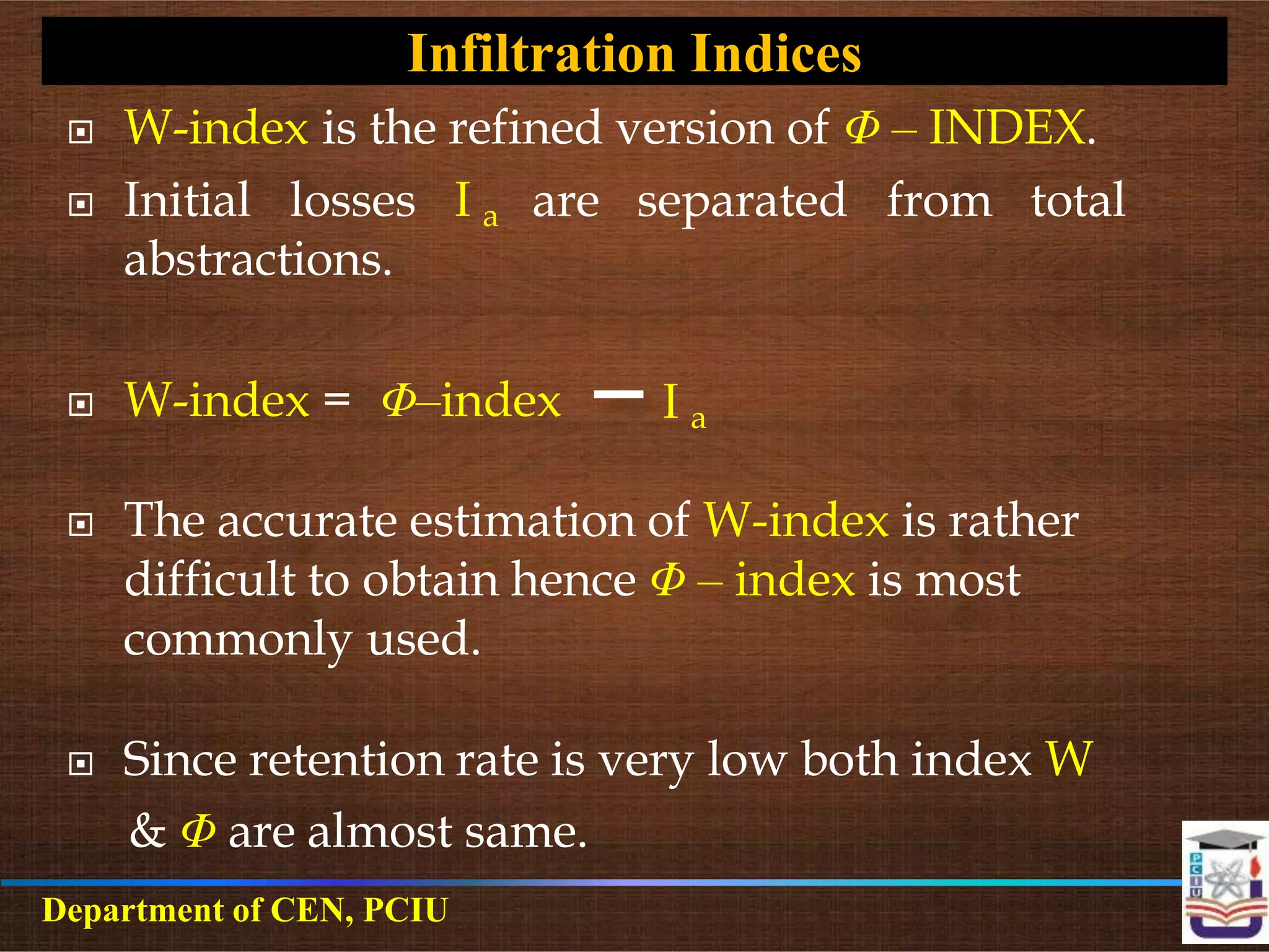 L6 infiltrationr rate calculation | PPTX