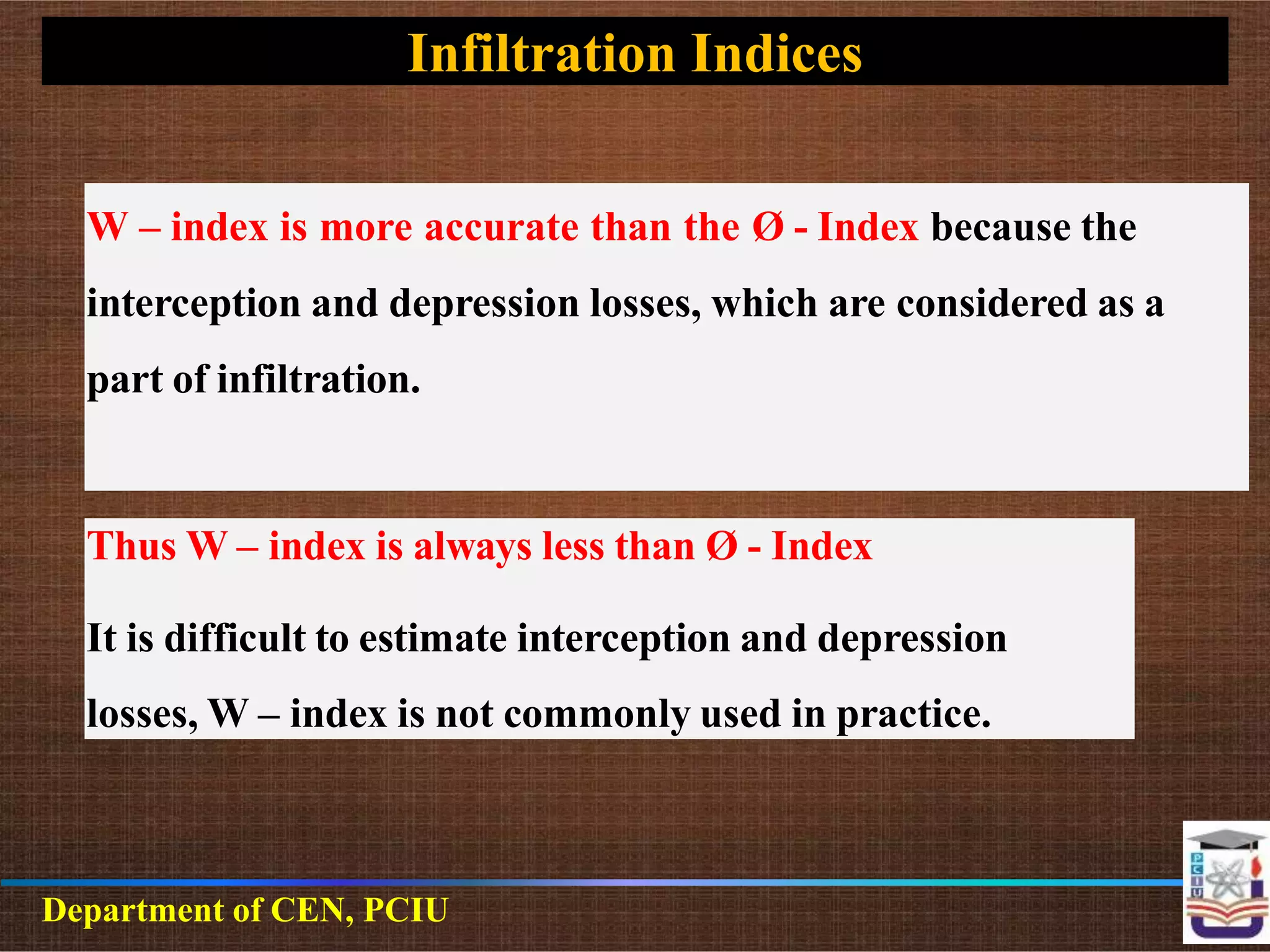 L6 infiltrationr rate calculation | PPTX