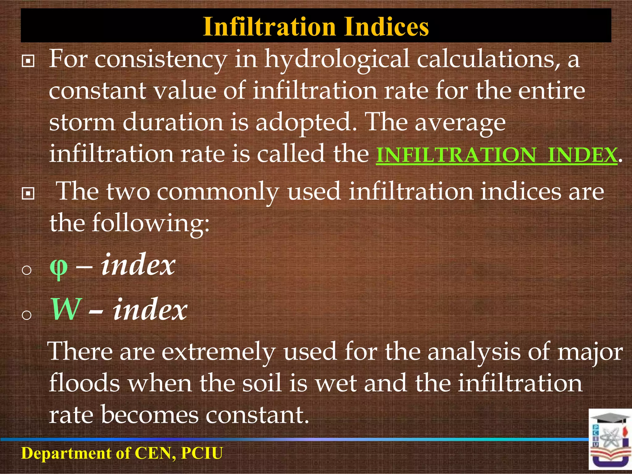 L6 infiltrationr rate calculation | PPTX