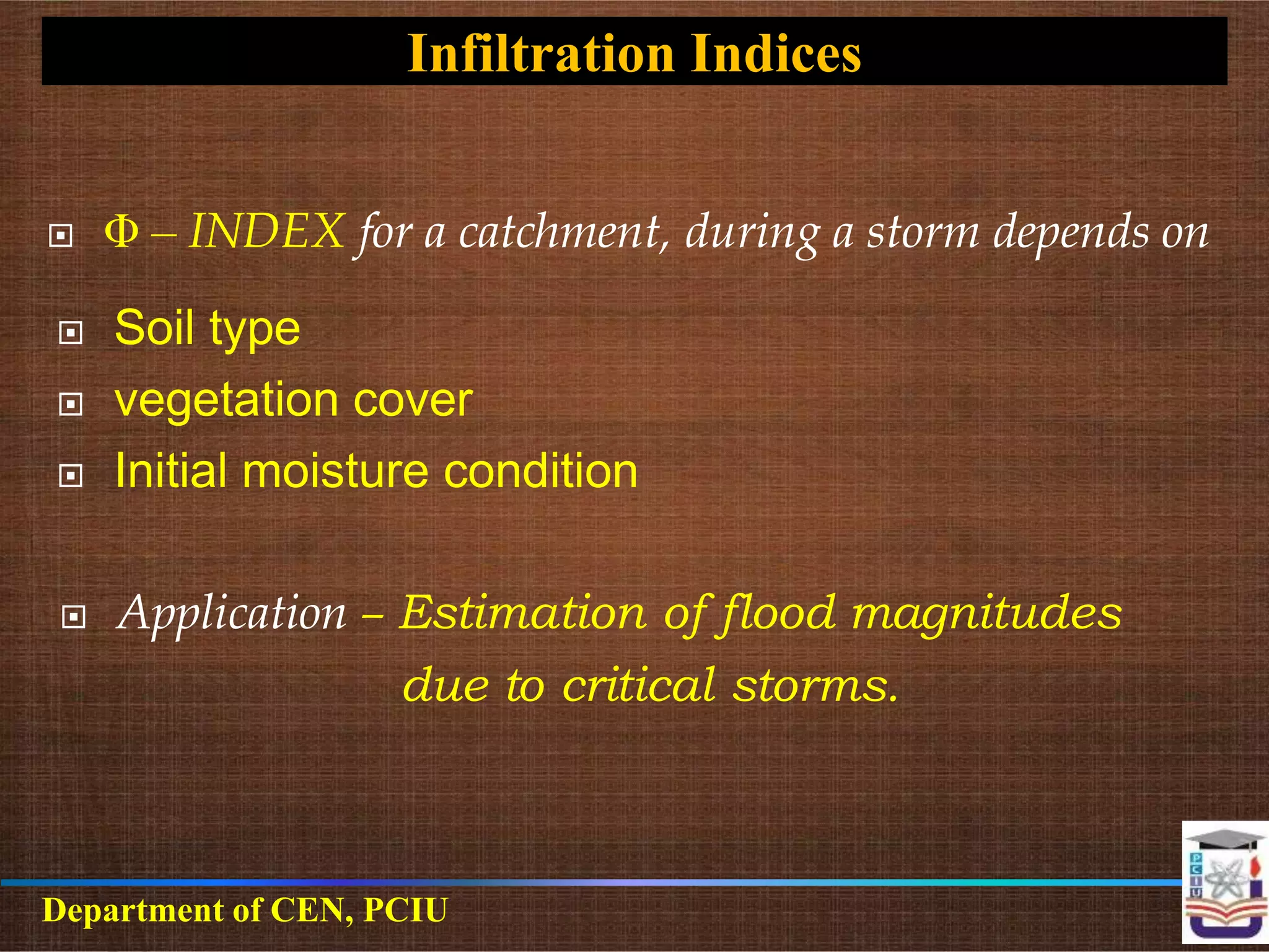 L6 infiltrationr rate calculation | PPTX