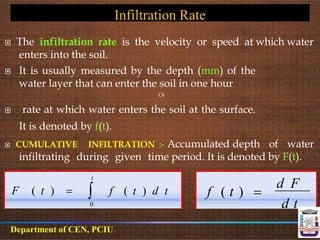 L6 infiltrationr rate calculation | PPTX