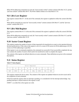 hard disk drive specification travelstar 7k100 | PDF