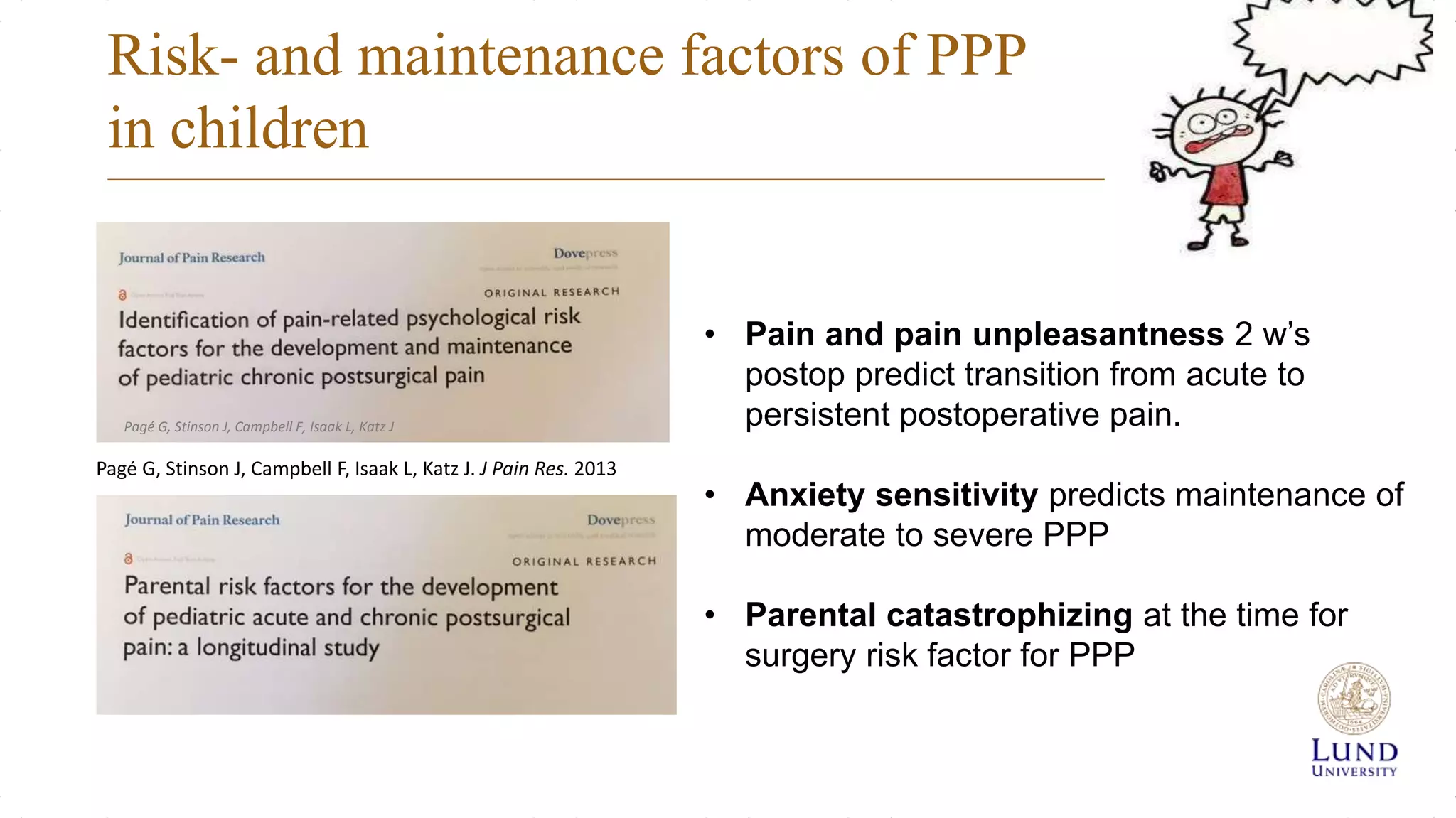 Persistent postsurgical pain in children | PPTX