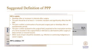 Persistent postsurgical pain in children | PPTX