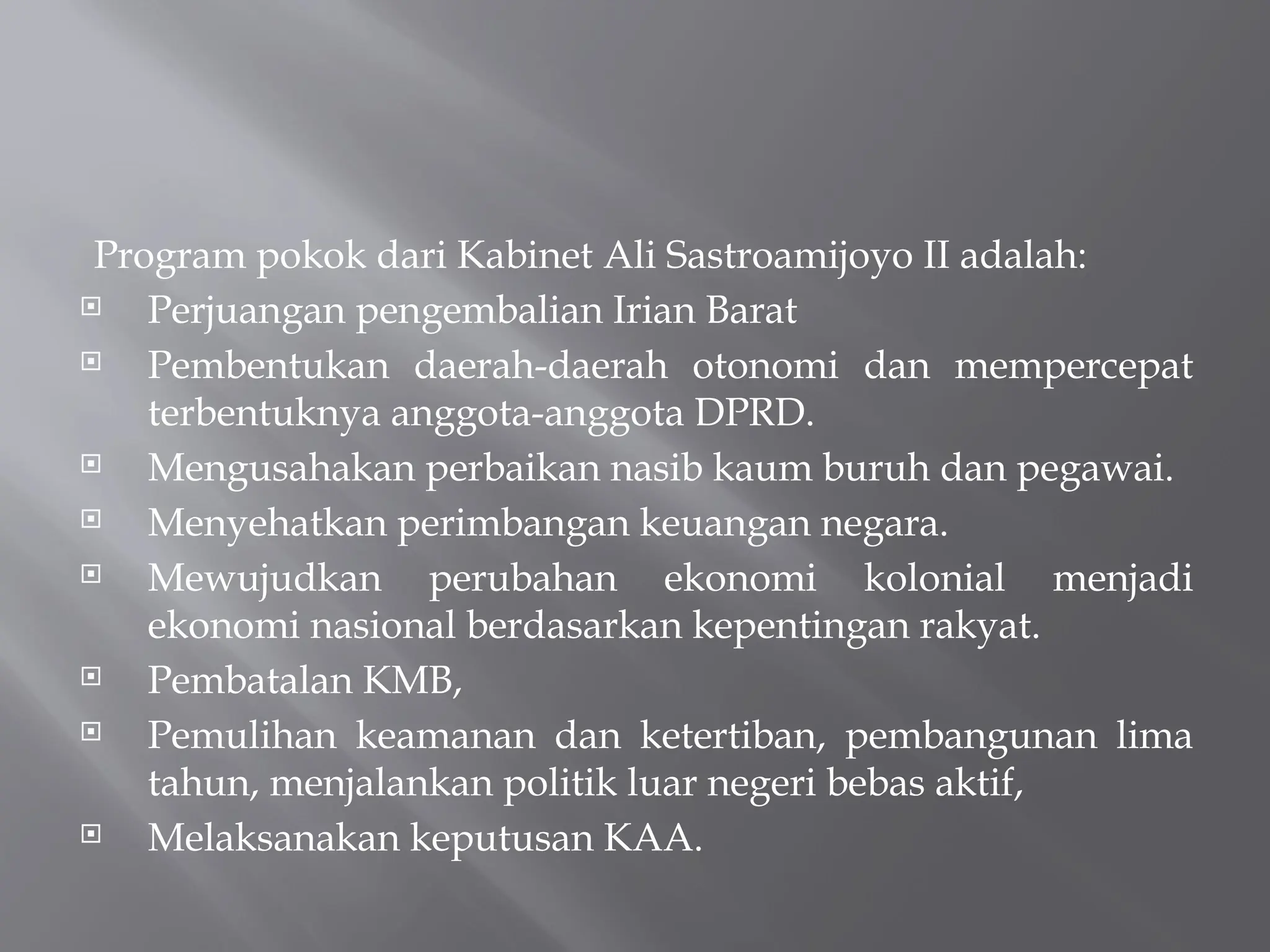 7 KABINET INDONESIA PADA MASA DEMOKRASI LIBERAL (.pptx