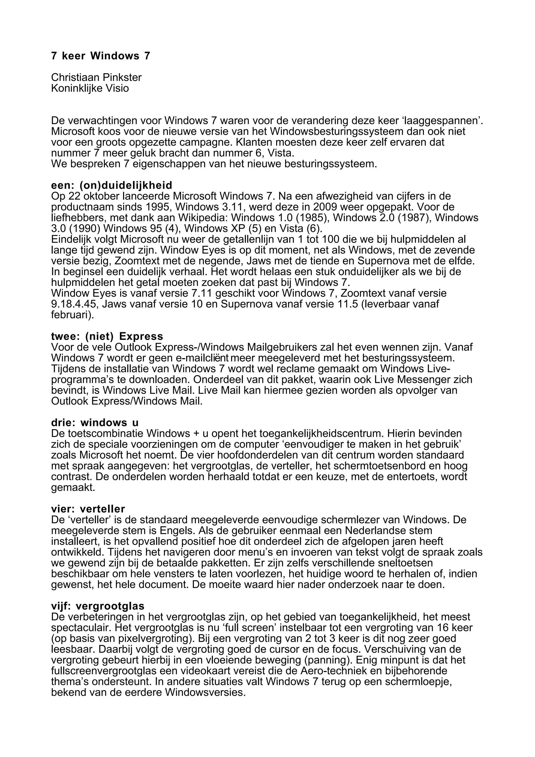 7 Keer Windows 7 | DOC