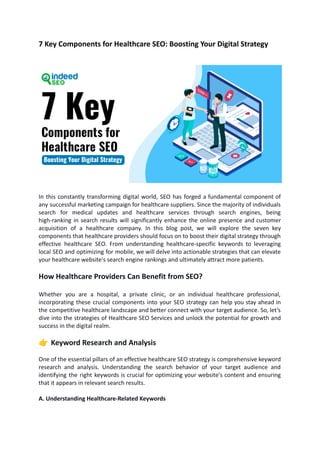 7 Key Components for Healthcare SEO: Boosting Your Digital Strategy | PDF