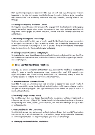 7 Key Components for Healthcare SEO: Boosting Your Digital Strategy | PDF