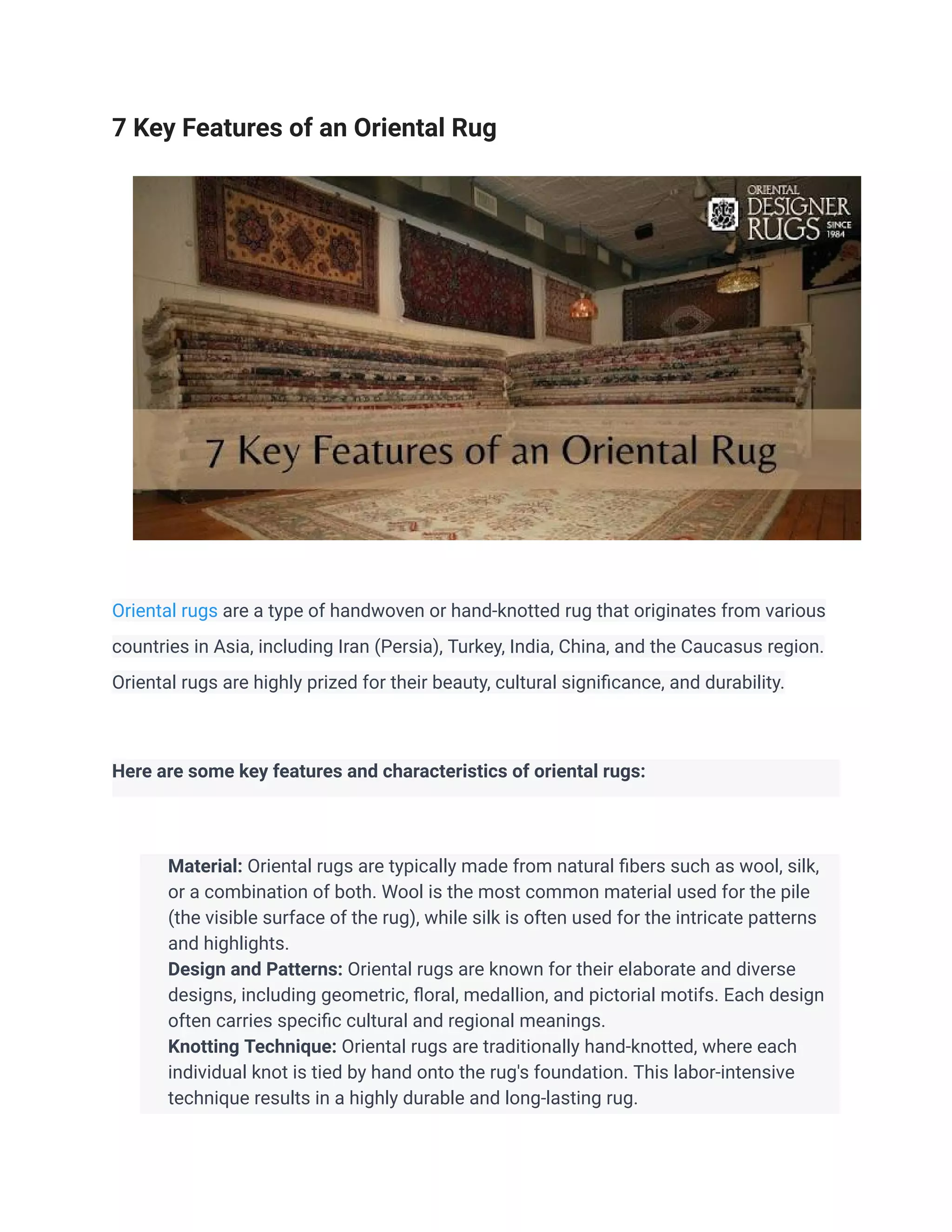 7 Key Features of an Oriental Rug.pdf
