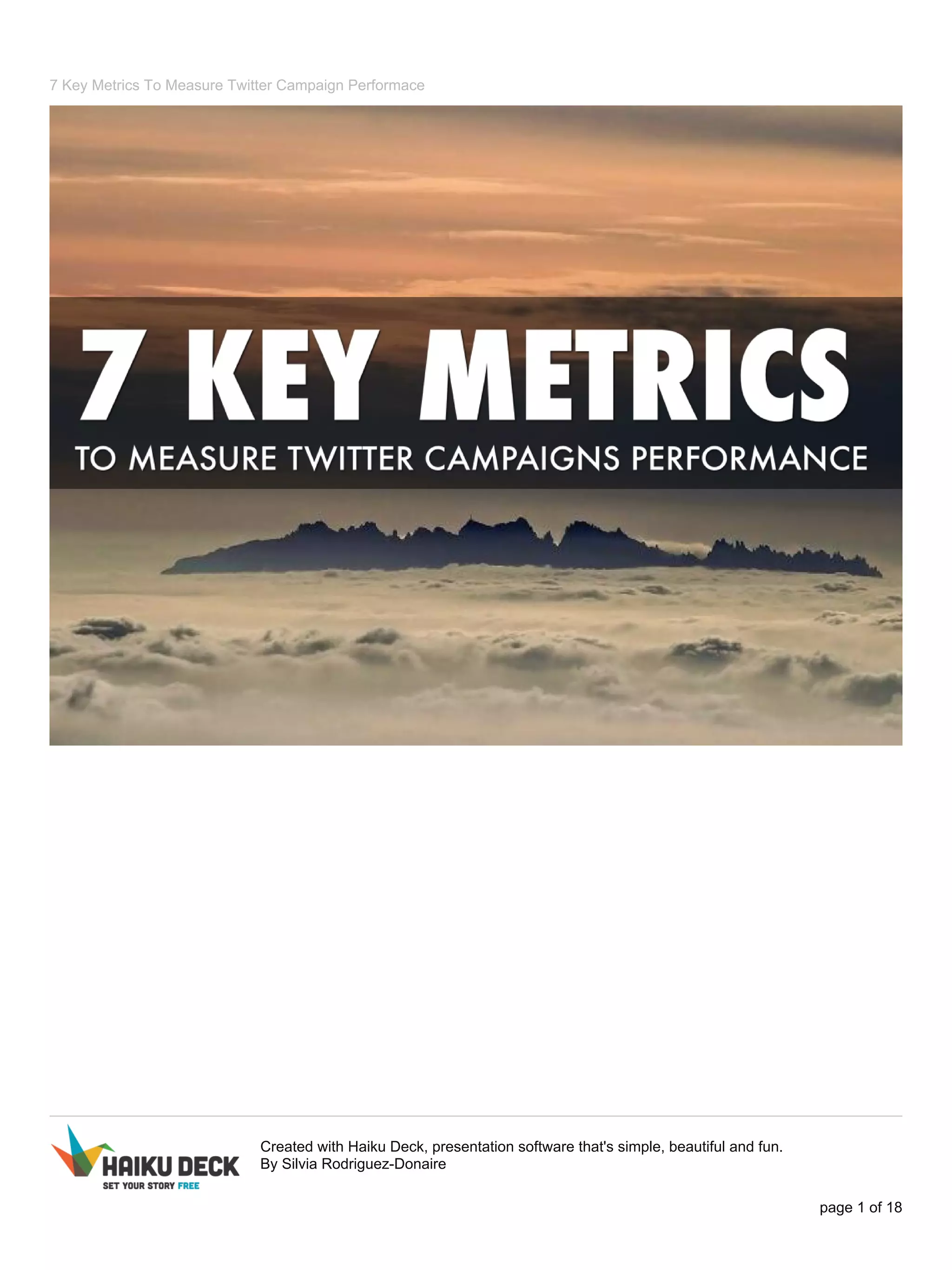 7 key metrics to measure twitter campaign performace | PPT