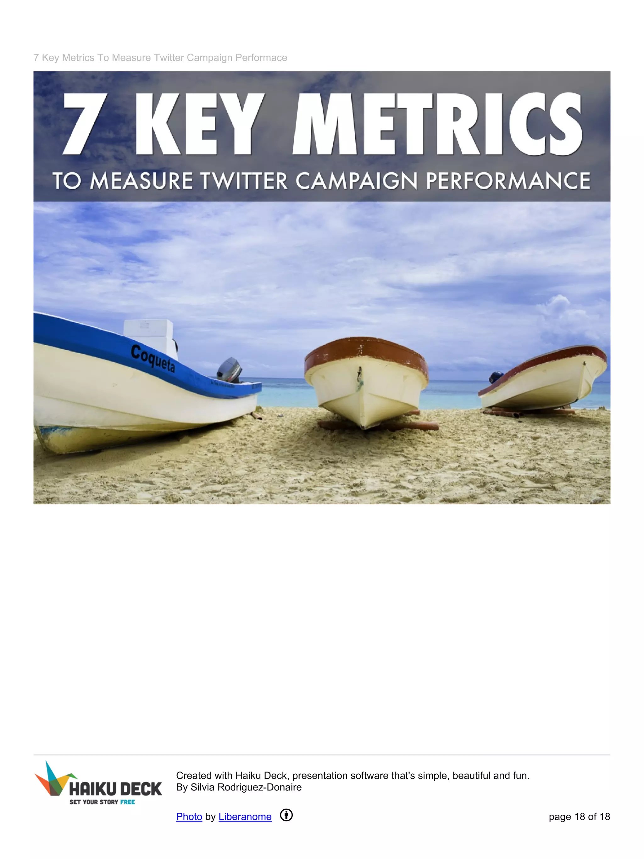 7 key metrics to measure twitter campaign performace | PPT