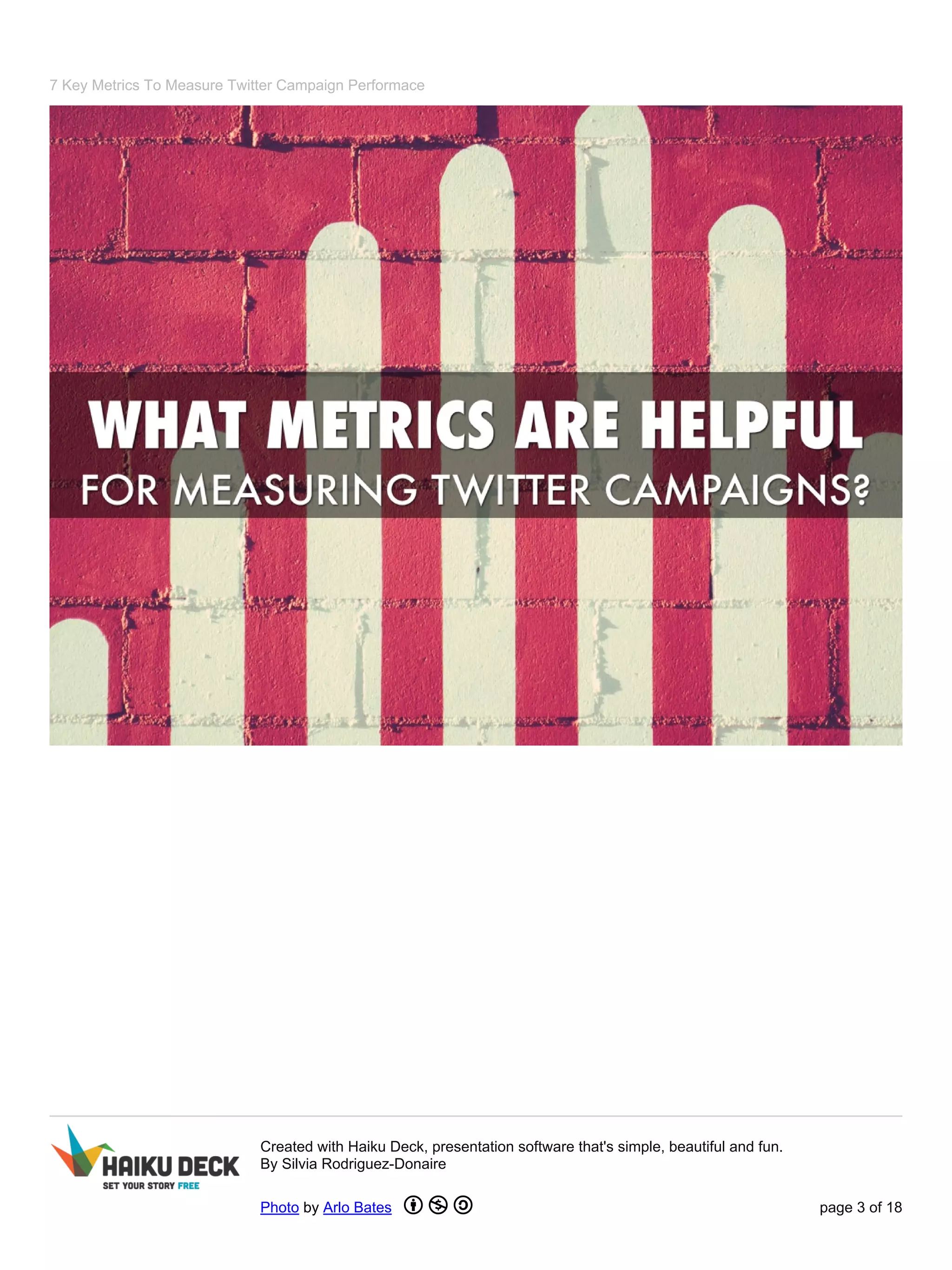7 key metrics to measure twitter campaign performace | PPT
