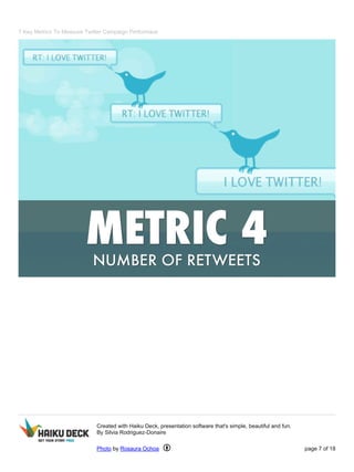 7 key metrics to measure twitter campaign performace | PPT