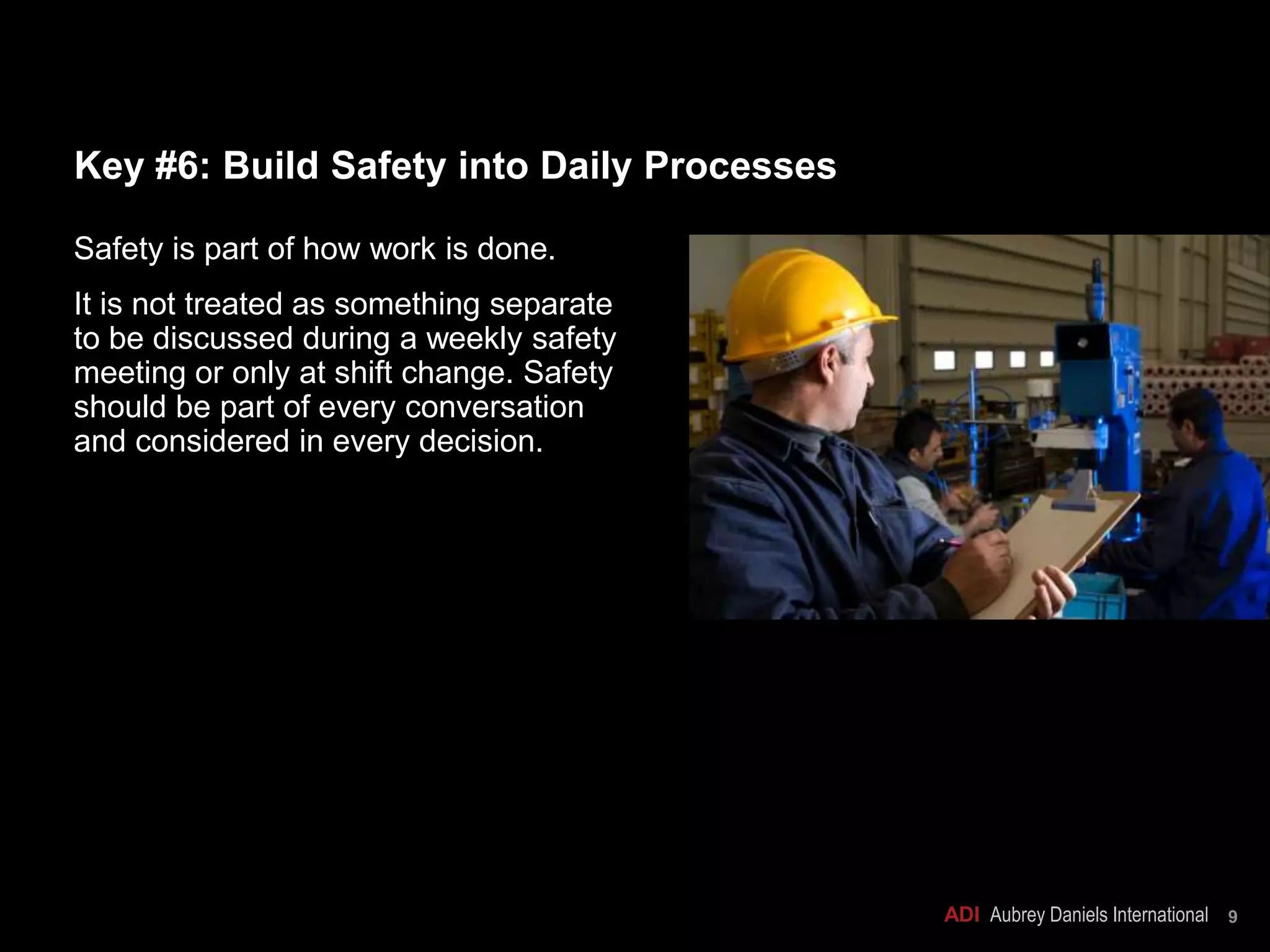 7 Keys for Creating A Safety Culture | PDF
