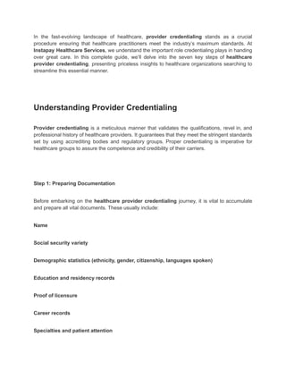 7 Key Steps for Mastering Provider Credentialing A Comprehensive Guide ...