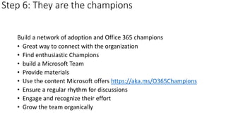 O365Con19 - 7 Key Steps to Help Your Teams to Love Office 365 - Gerard ...