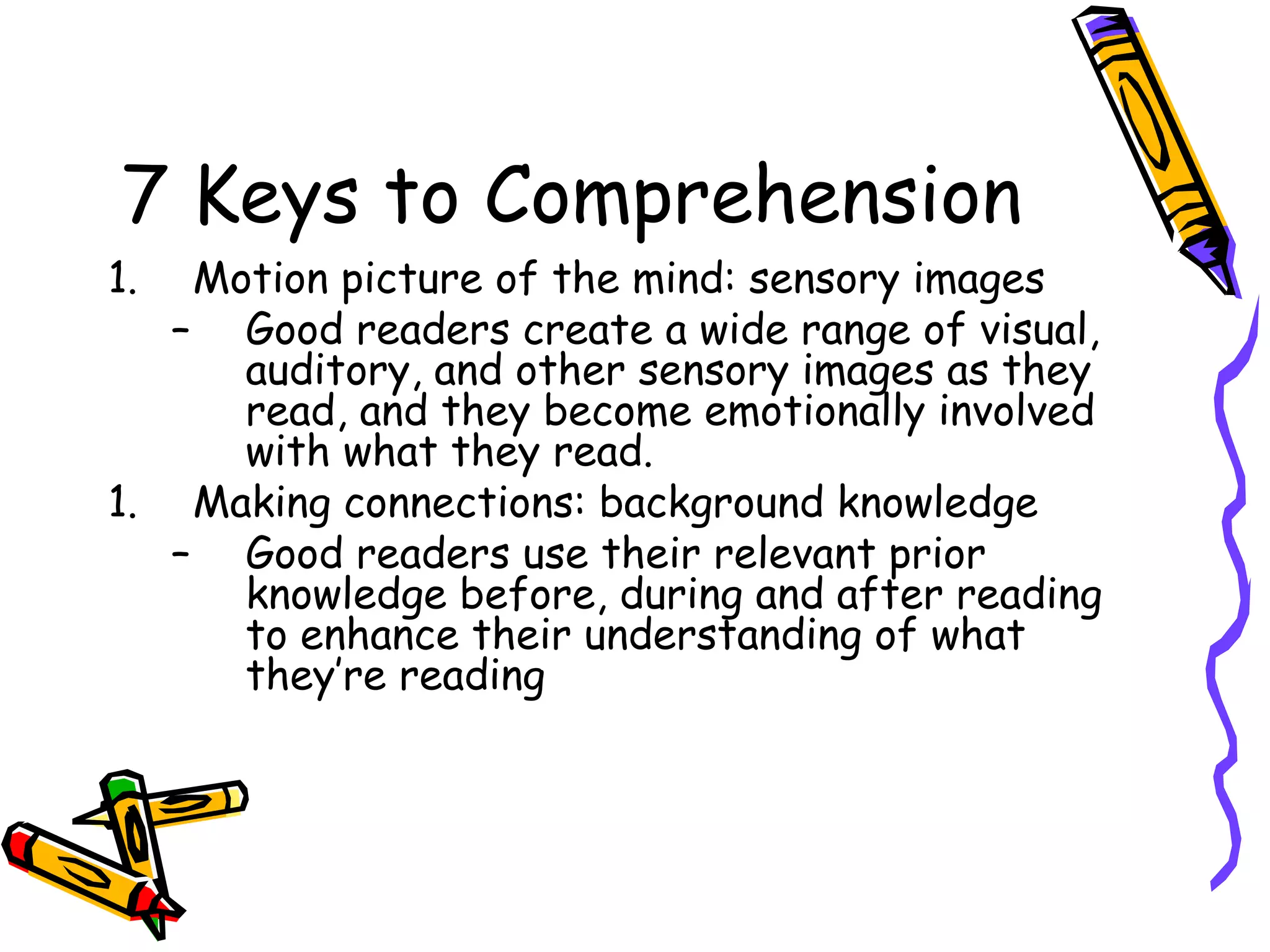 7 keys to comprehension | PPT