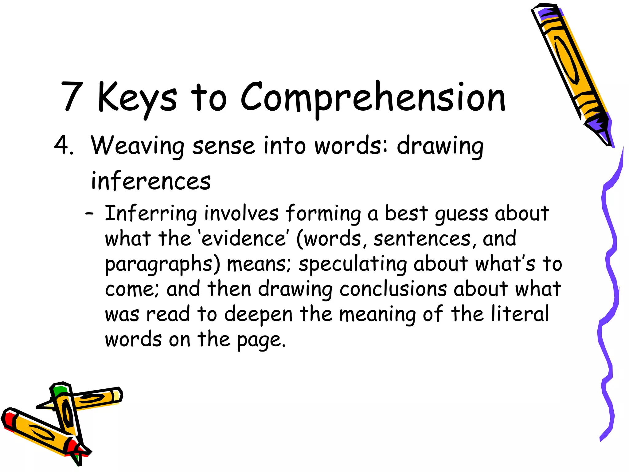 7 keys to comprehension | PPT