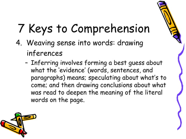 7 keys to comprehension | PPT