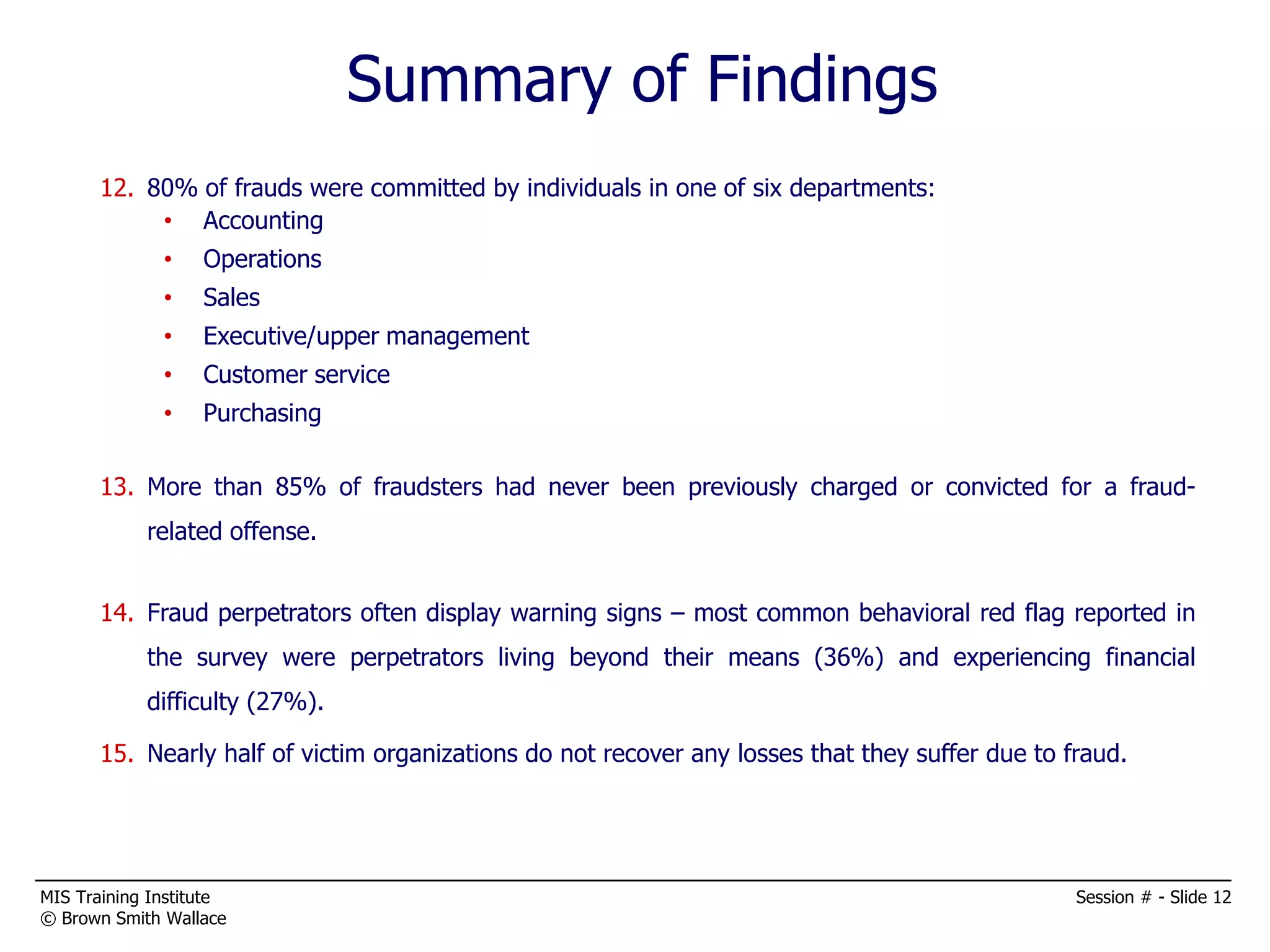 7 Keys to Fraud Prevention, Detection and Reporting | PDF