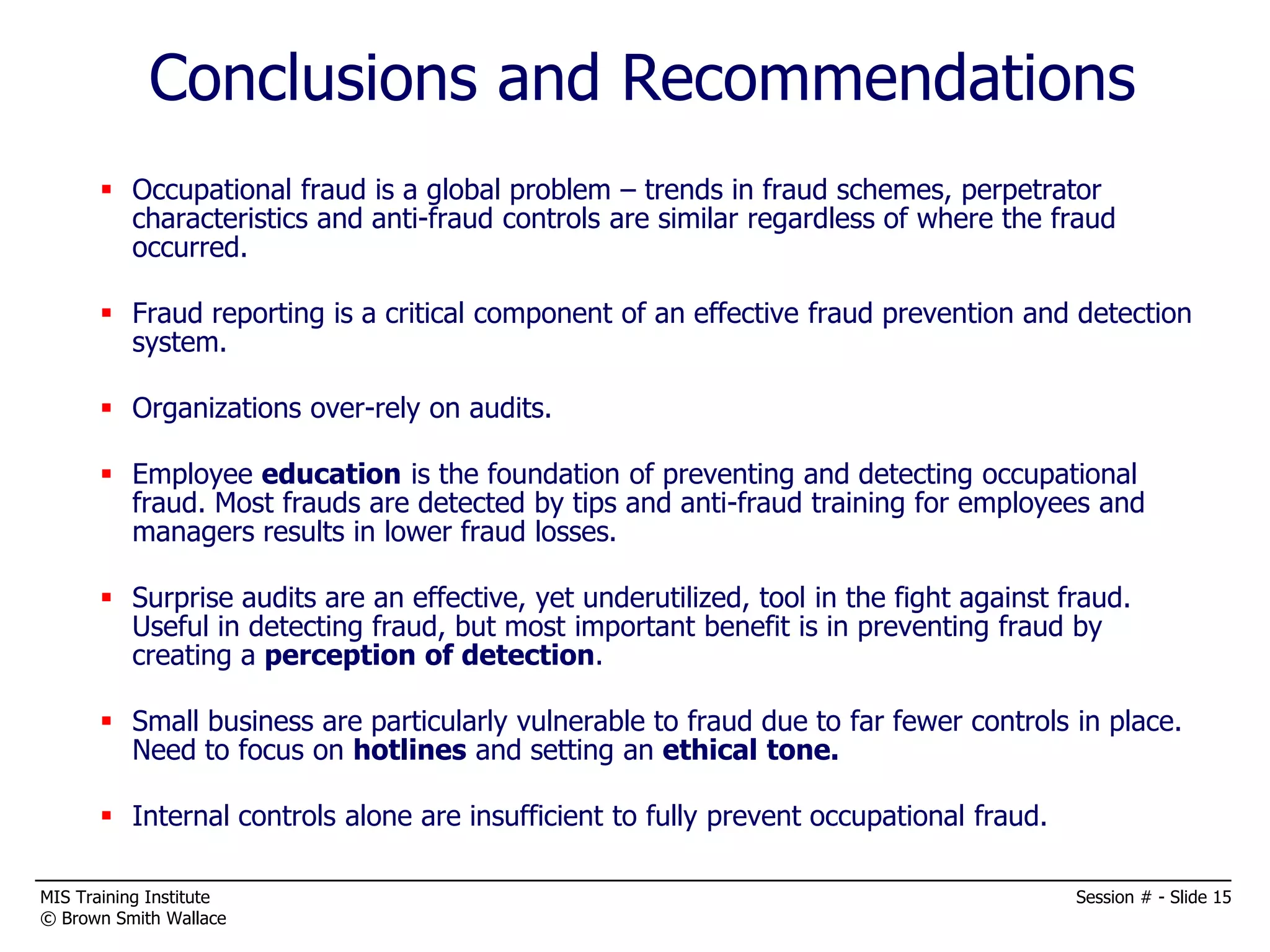 7 Keys to Fraud Prevention, Detection and Reporting | PDF