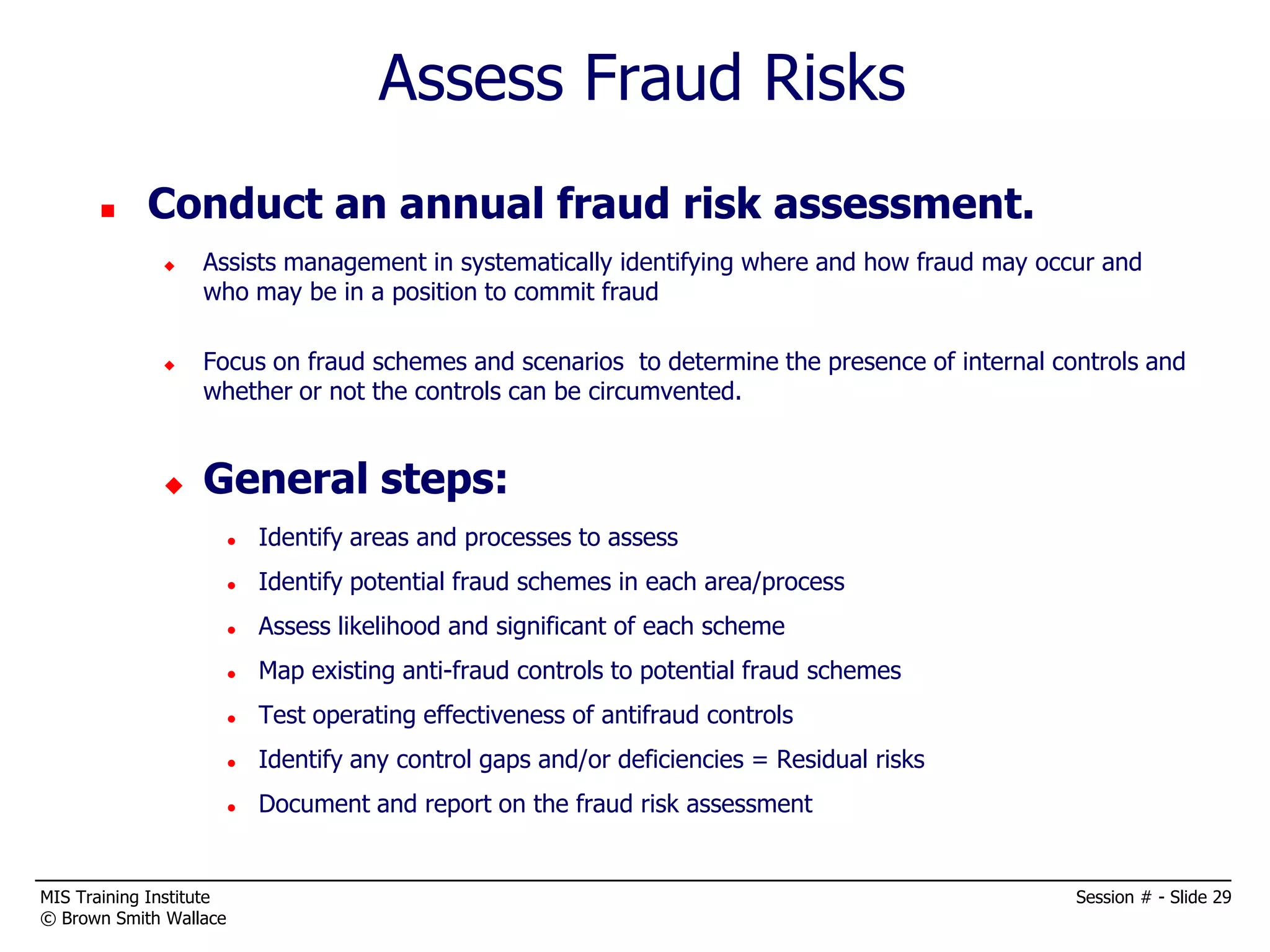 7 Keys to Fraud Prevention, Detection and Reporting | PDF
