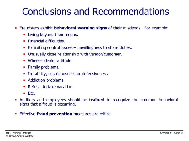 7 Keys to Fraud Prevention, Detection and Reporting | PDF