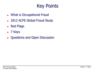 7 Keys to Fraud Prevention, Detection and Reporting | PDF