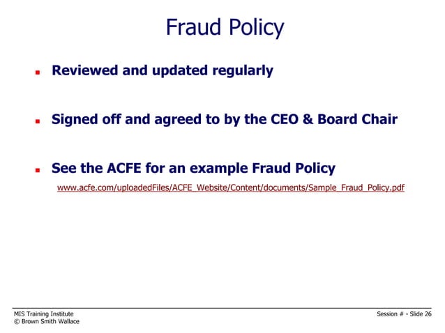 7 Keys to Fraud Prevention, Detection and Reporting | PDF