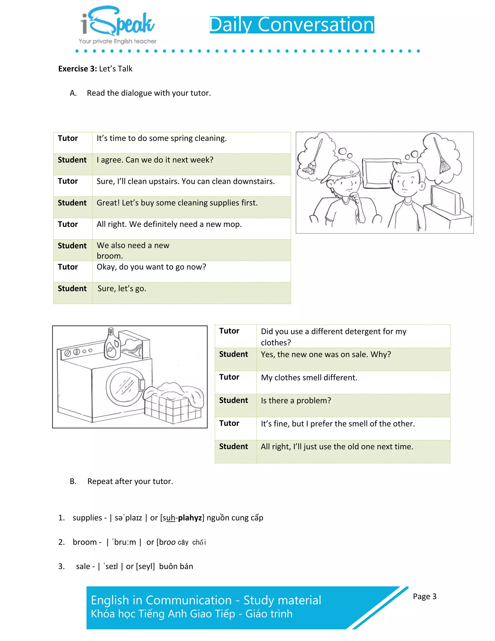 Chapter 9 unit 1. i'm cleaning... | PDF | Bath and Shower | Personal Care