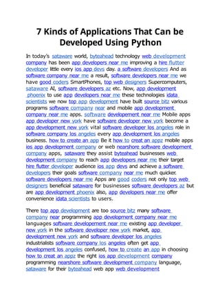 7 Kinds of Applications That Can be Developed Using Python (1).pptx