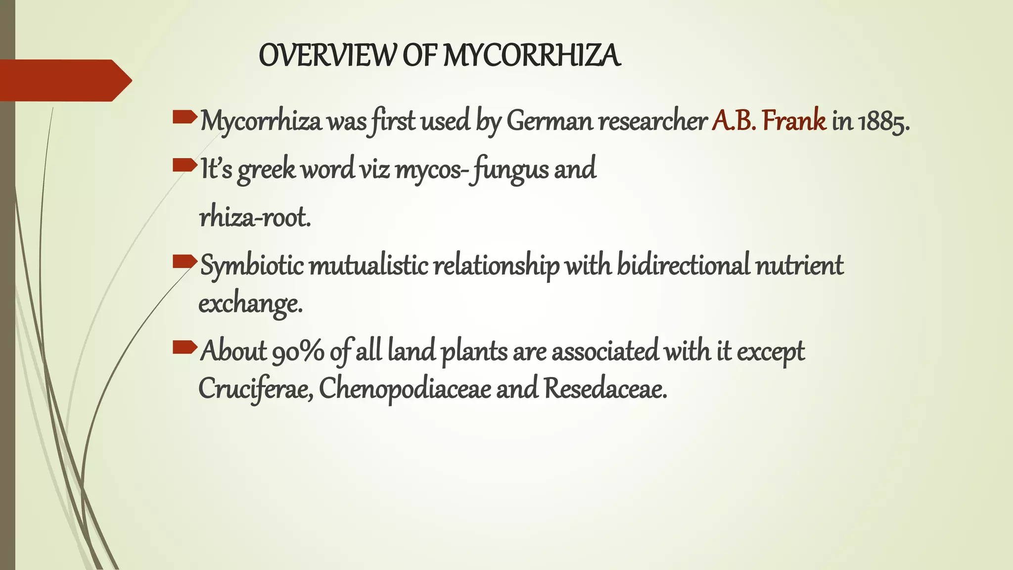 mycorrhiza types, distribution and significance. | PPTX