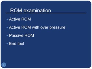 7 knee assessment examination | PPT