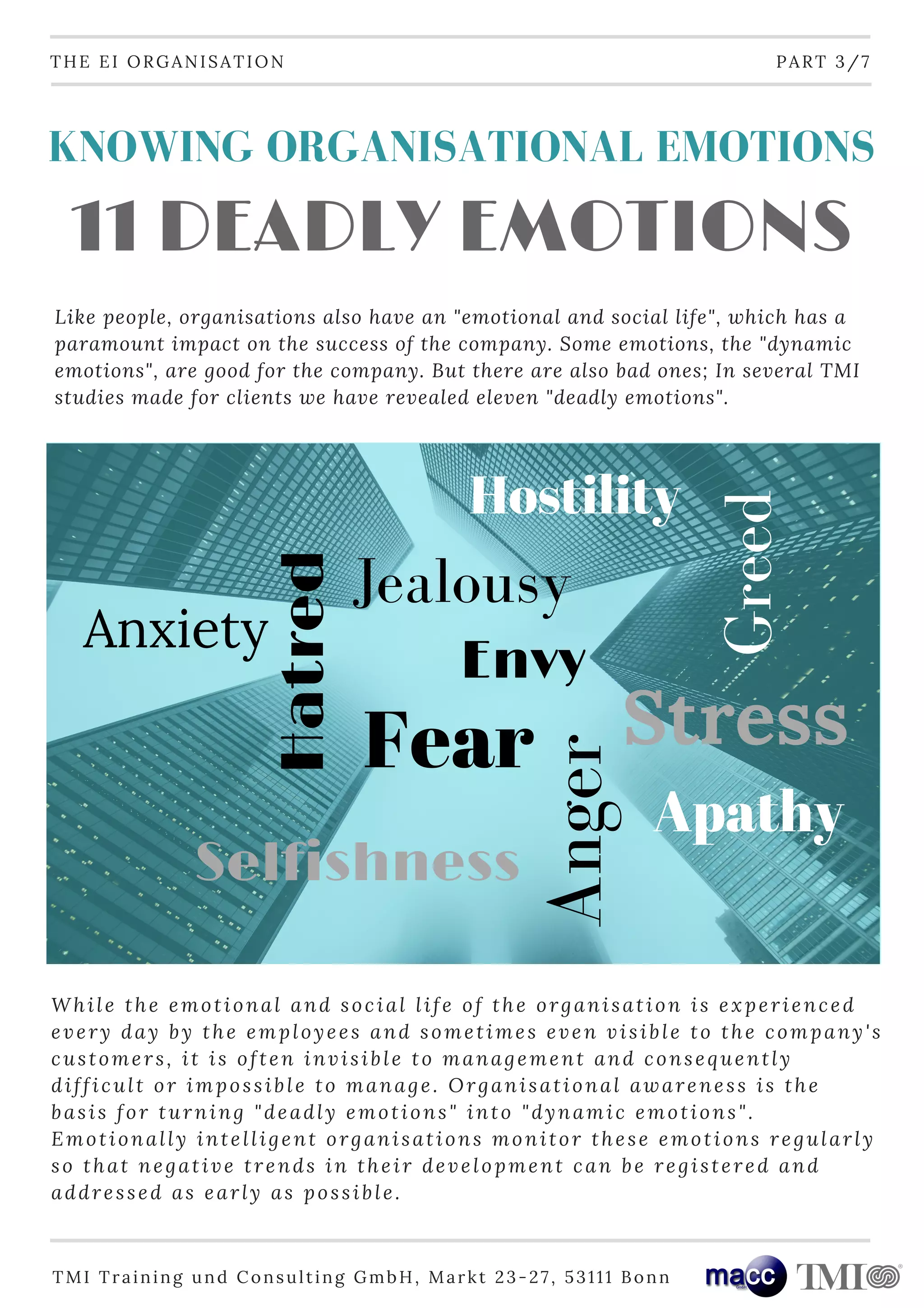 knowing organisational emotions - 11 deadly emotions | PDF