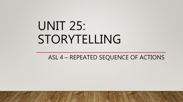 U25 repeated sequence of actions | PPT