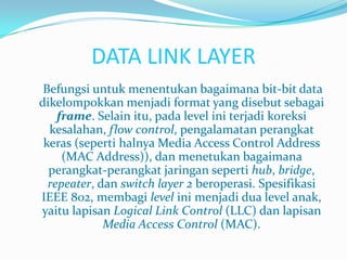 7 lapisan osi | PPTX