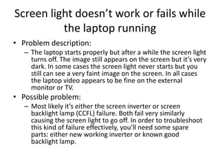 7 laptop repair | PPTX | Laptops | Computing