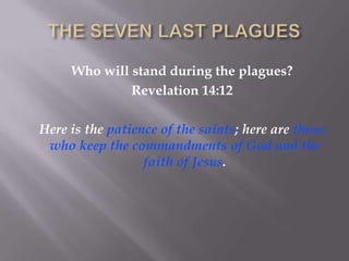 Seven Last Plagues Handout - Revelation 14-15 | PPTX