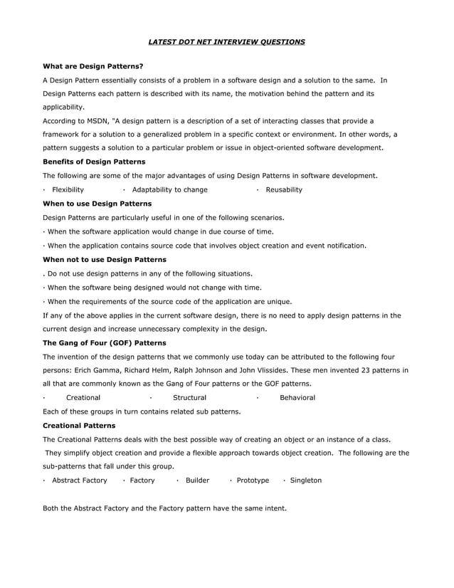 7 latest-dot-net-interview-questions | PDF