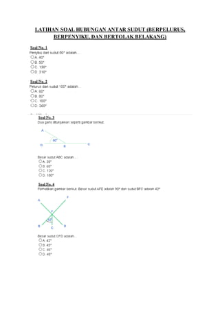 7 latihan soal hubungan antar sudut | DOCX