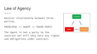 7. law and ethics - Agency Law | PPTX