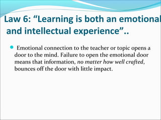 7 laws of learning | PPT