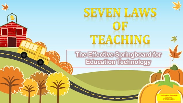 7 laws of teaching | PPTX | Education