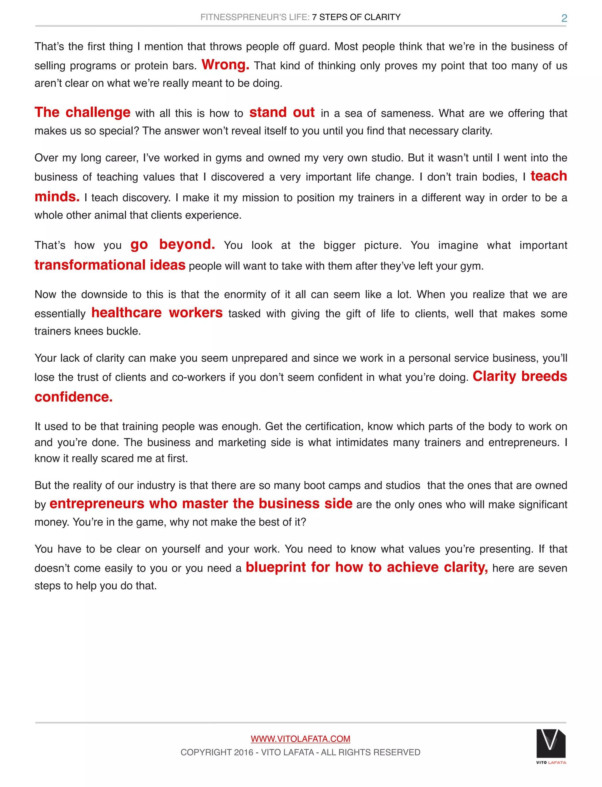 7 Steps Of Clarity | PDF