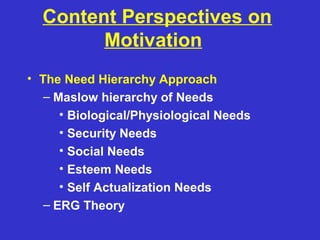Motivation approach,processes and theories | PPT