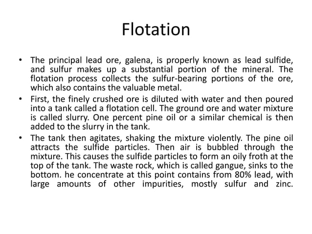 Extraction of Lead | PPTX