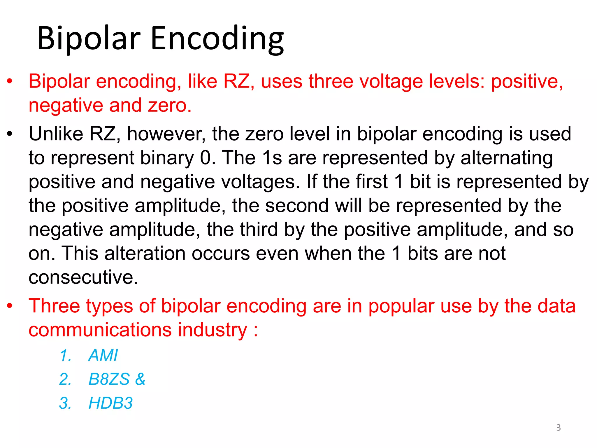 Data Communication & Computer network: Bipolar codes | PDF
