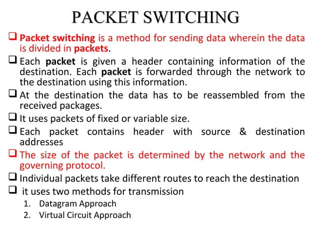 Topic Packet switching | PPT