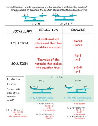 7 lesson 2 3 equations and solution | PDF